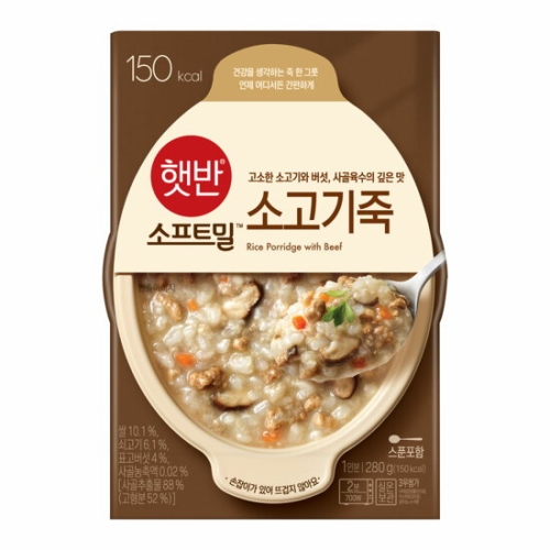 CJ제일제당 비비고 소고기죽 280g[18개] - 에누리 가격비교