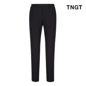 TNGT 네이비 솔리드 슬림핏 울혼방 사이드밴딩 슬랙스_ - 에누리 가격비교
