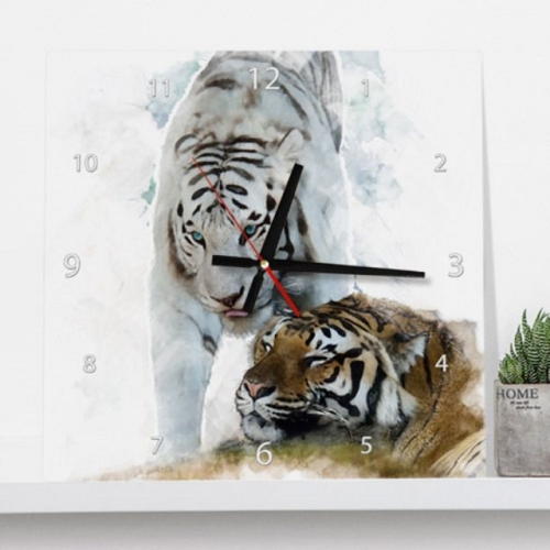 꾸밈 ci542-용맹한호랑이 사각형 _인테리어벽시계 : 에누리 가격비교