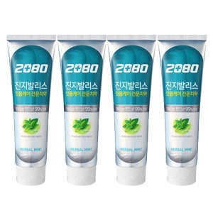 애경 2080 진지발리스 허벌민트 치약 120g [4개] - 에누리 가격비교