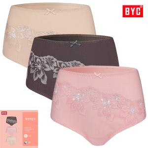 BYC 자수레이스부인용맥시면삼각팬티3매입WCR5054 - 에누리 가격비교
