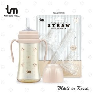 토비 앤 몰리 돗람이 PPSU 빨대컵 280ml 핑크+2단계 빨대꼭지 2P + 대롱 2P - 에누리 가격비교