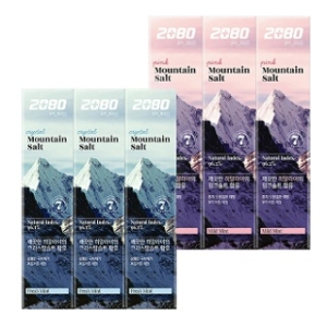 애경 2080 퓨어 마운틴 솔트 치약 160g (핑크3개+크리스탈3개)[1세트] - 에누리 가격비교
