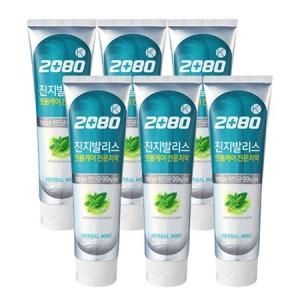 애경 2080 진지발리스 허벌민트 치약 120g [6개] : 에누리 가격비교