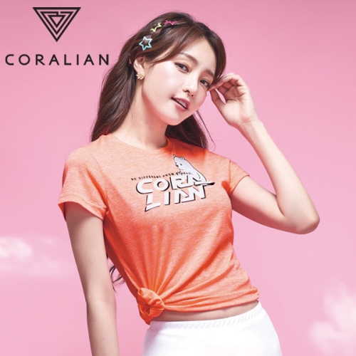 코랄리안 CORALIAN 여성 티셔츠 CRT-C2152 형광오렌지 배드민턴&탁구&스쿼시&테니스 - 에누리 가격비교