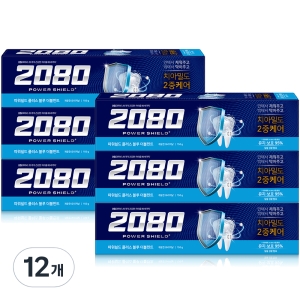 애경 2080 파워쉴드 블루 더블민트 치약 150g [12개] : 에누리 가격비교