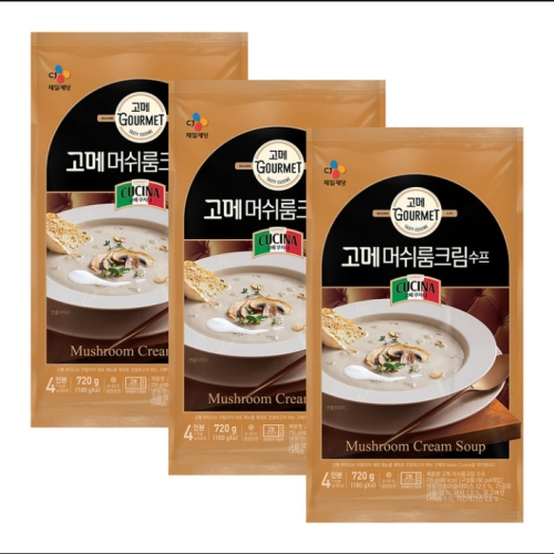 CJ 고메 머쉬룸 크림 수프 180g x 4 x 3 - 에누리 가격비교
