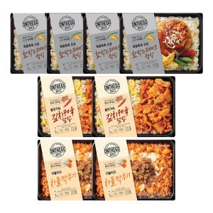 아워홈 온더고 함박 스테이크 정식 290g 4개 + 김치제육덮밥 290g 2개 + 더블치즈 차돌깍두기 300g 2개 - 에누리 가격비교