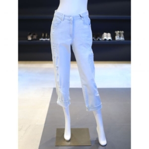 데무 지그재그 엠브로이더리 데님 팬츠 MD230737635A 1940964 55 라이트블루 35A - 에누리 가격비교