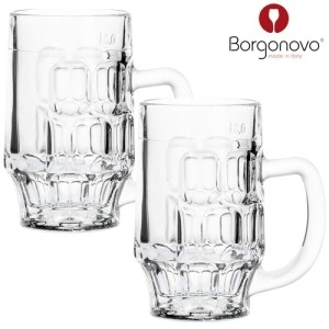 보르고노보 맥주잔 하이볼잔 300ml 2P 유리컵 에이드잔 손잡이 글라스 - 에누리 가격비교