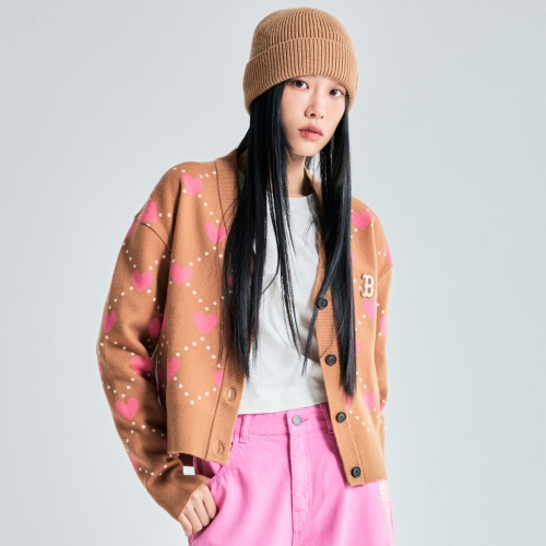 MLB 여성 하트 전판 크롭 가디건 3FKCH0234 - 에누리 가격비교