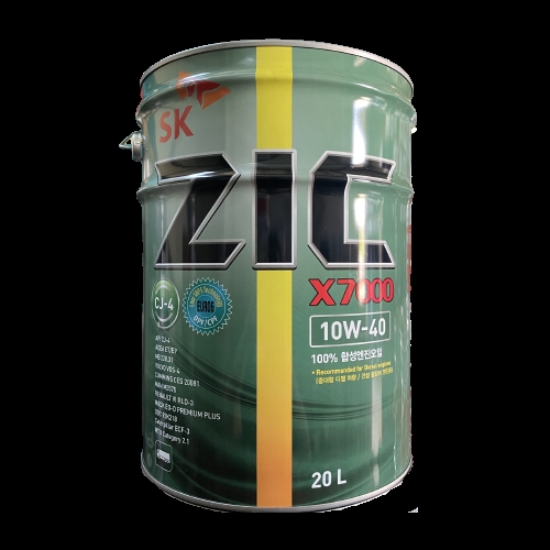 SK엔무브 ZIC X7000 CJ-4 10W40 20L[3개] - 에누리 가격비교