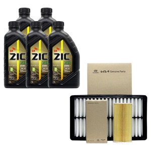 SK루브리컨츠 ZIC 카니발KA4 하이브리드 X9 제로 0W20 5L 순정 오일필터+에어필터+엔진오일 패키지 - 에누리 가격비교