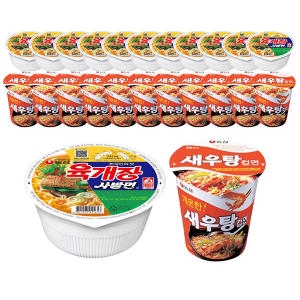 농심 육개장 사발면 86g x 12개 + 새우탕컵 67g x 12개 - 에누리 가격비교