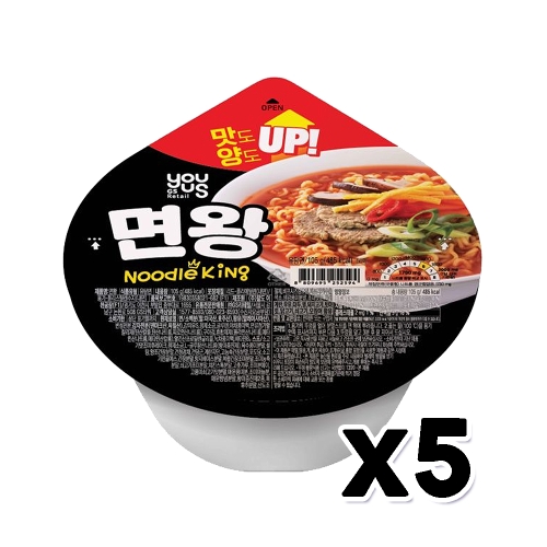 유어스 면왕 소컵 컵라면 105g [5개] : 에누리 가격비교