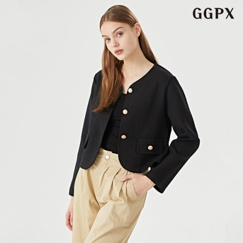 GGPX 라운드넥 심플 하객 트위드 여성 긴팔 자켓 GOCJK009D : 에누리 가격비교