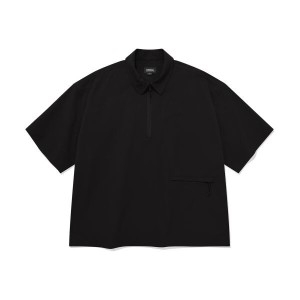 시어서커 COVERNAT 집업 카라 티셔츠 블랙 213559 - 에누리 가격비교