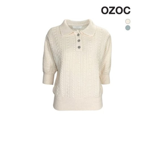 OZOC 꽈배기 반팔 니트_FOQFCWA529P - 에누리 가격비교
