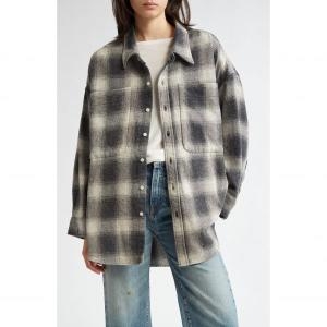 R13 옴브레 체크무늬 롱 슬리브 코튼 플란넬 버튼업 셔츠 533121 - 에누리 가격비교