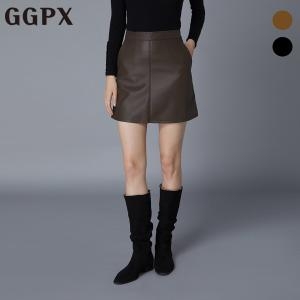 GGPX 프론트 절개 비건 레더 미니 스커트 GO8SK049F196850 - 에누리 가격비교