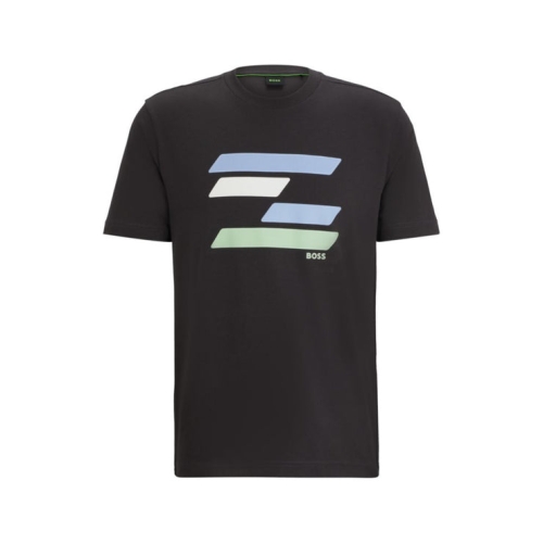 보스 Cotton-jersey 티셔츠 with flag-inspired artwork 344159 XXLarge Dark ...