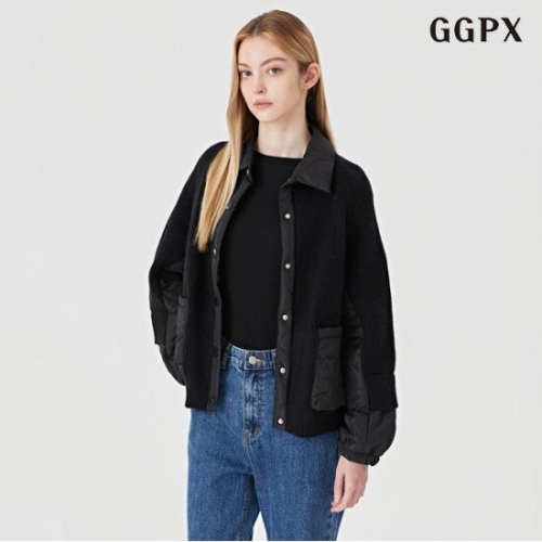 GGPX 니트 배색 투포켓 점퍼 GODJJ003D - 에누리 가격비교