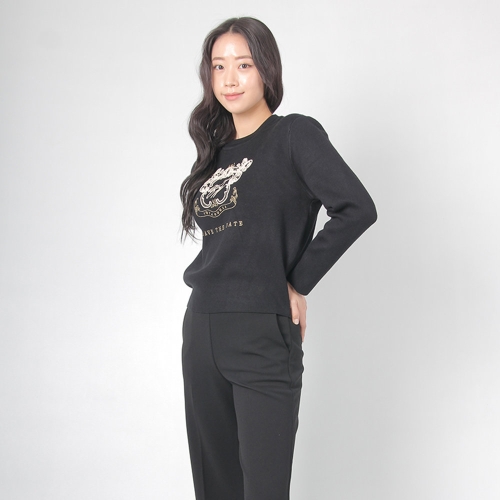 파슨스 AROUND23 에스닉 자수 니트 탑 A43W1-SW04-BK - 에누리 가격비교