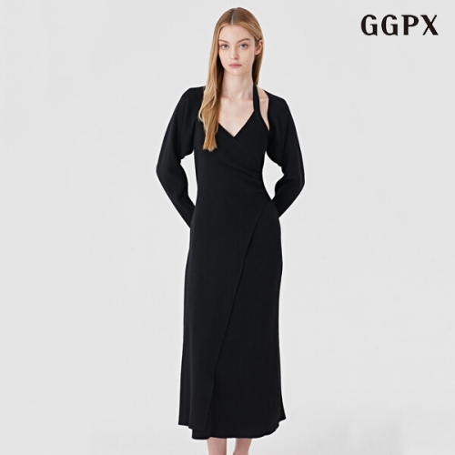 GGPX 민소매 랩스타일 원피스 니트 가디건 셋업 GODOW007D - 에누리 가격비교