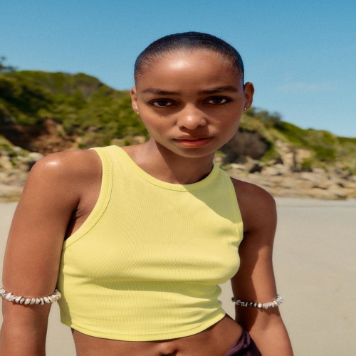 자라 홀터넥 리브드 크롭 티셔츠 컬러 노랑638742 - 에누리 가격비교