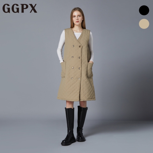 GGPX 더블 버튼 경량 패딩 원피스 GOAOP048F - 에누리 가격비교