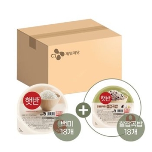 CJ제일제당 햇반 백미 210g 18개 + 매일찰잡곡밥 210g 18개 - 에누리 가격비교