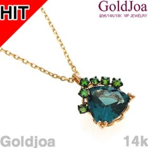 14K 럭셔리 블루토파즈원석 다이아 목걸이 ju-sn933c - 에누리 가격비교