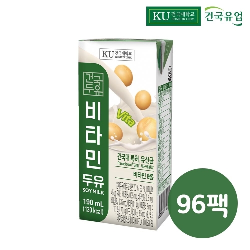 건국유업 건국두유 비타민 두유 190ml [96개] - 에누리 가격비교