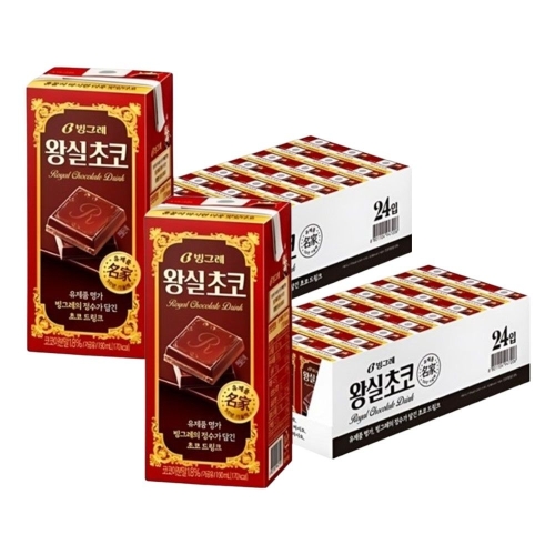 빙그레 왕실초코우유 190ml [48개] - 에누리 가격비교