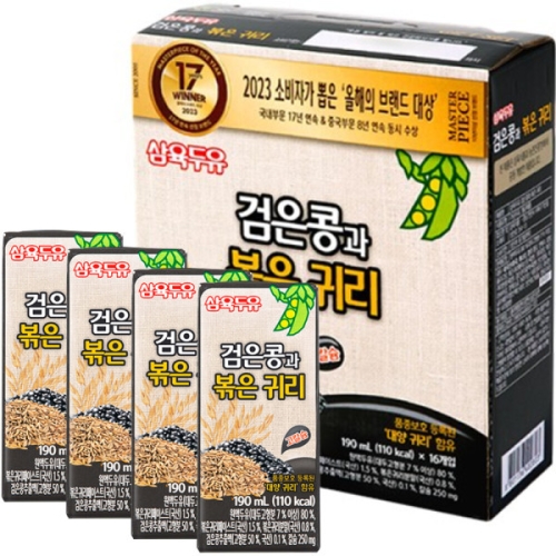 삼육식품 검은콩 볶은 귀리 두유 190ml [32개] - 에누리 가격비교
