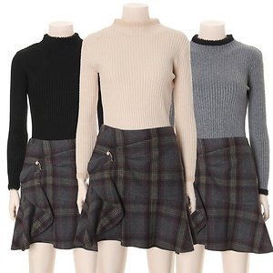 케네스레이디 배색골지 반폴라니트_EKPOHL0500 - 에누리 가격비교