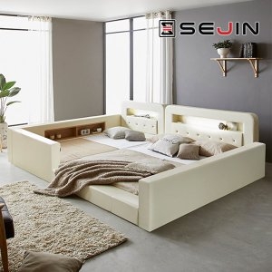 세진침대 코코 범퍼 LED 패밀리침대 SS+Q[40T라텍스7존독립] - 에누리 가격비교