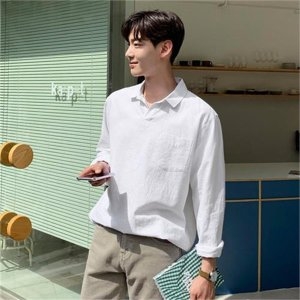 조군샵 선샤인 린넨 반오픈 셔츠 SH3011 P064046236 - 에누리 가격비교