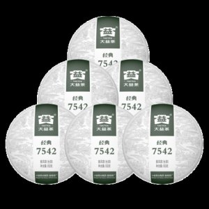 맹해차창 대익 보이차 1701진 7542생차 윈난 150gx6 - 에누리 가격비교