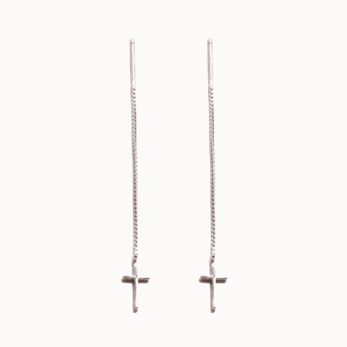 제이로렌 01M02032 십자가 체인 실버 롱귀걸이 - 에누리 가격비교