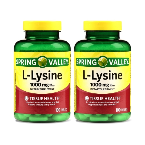 Spring Valley L-Lysine 1000mg 스프링밸리 엘라이신 100정 2병 - 에누리 가격비교