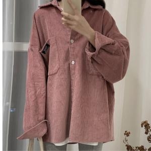 여성 루즈핏 골덴 코듀로이 셔츠 남방 BM2130 - 에누리 가격비교