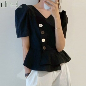 드넬 엔틱버튼블라우스DB12298A - 에누리 가격비교